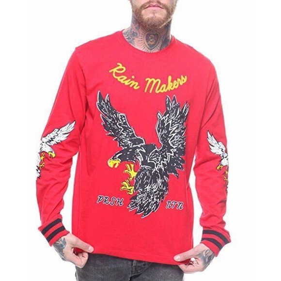 Parish Nation | Shirts | Parish Nation Mens Red Rain Maker Eagle Long ...